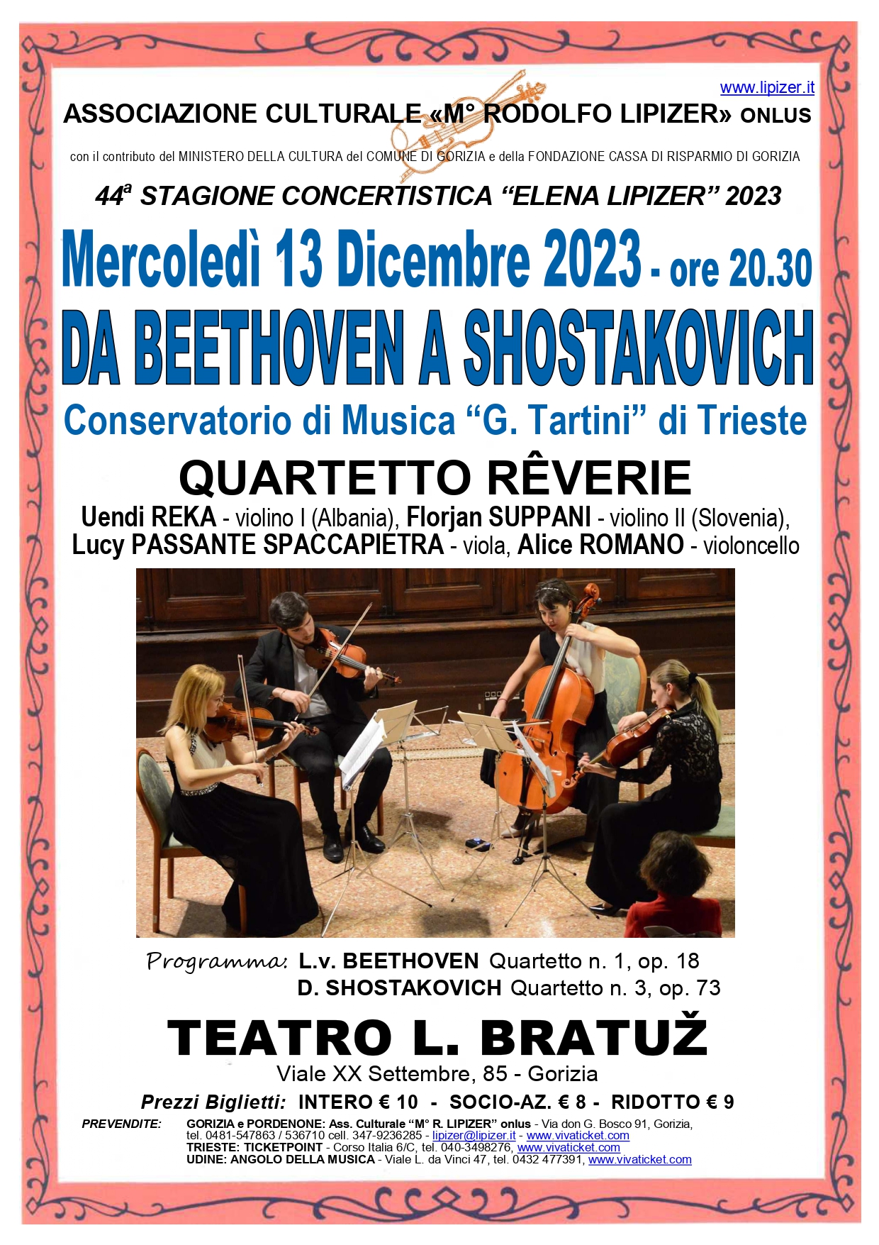 44° STAGIONE CONCERTISTICA "ELENA LIPIZER" 2023 - 2024 | Kulturni ...